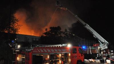 [Fotostrecke] Großbrand bei NMC in Eynatten - GrenzEcho